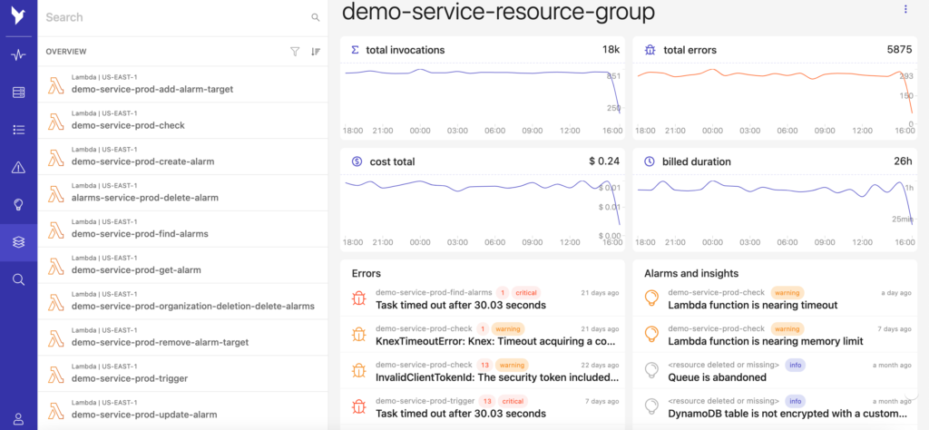 Dashbird App: Improve Your Infrastructure | Docs | Dashbird