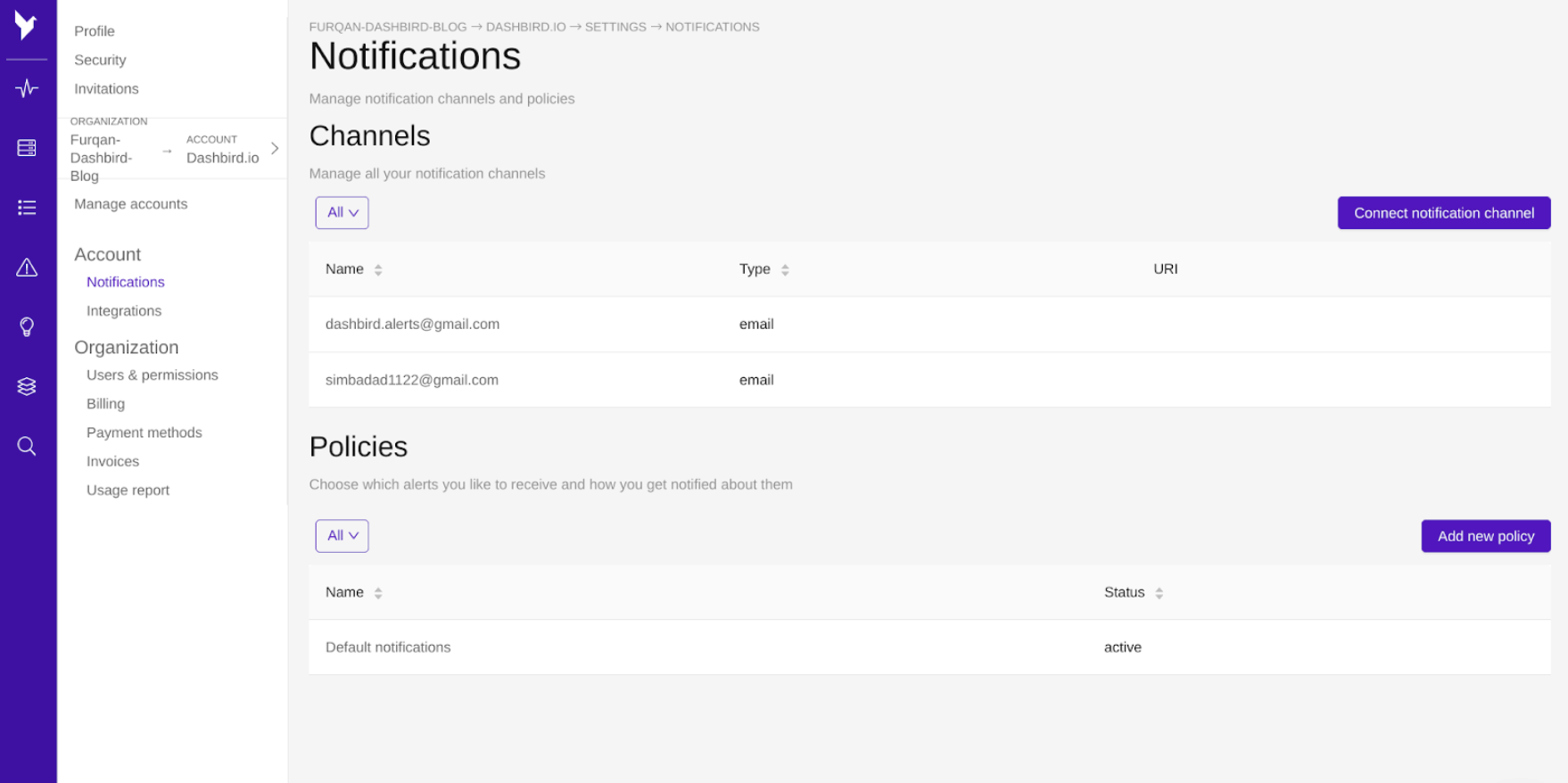 Slack Channel Notifications: Alerts Guide | Docs | Dashbird